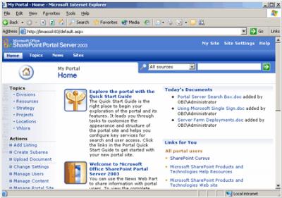 Sharepoint Portal Server 2003 стал частью MS Office